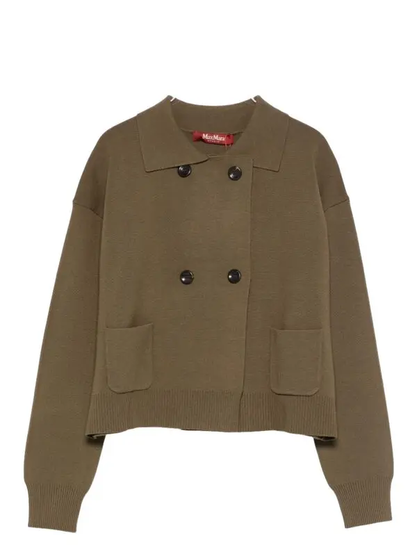 Max Mara Double-breasted Long Sleeve Jacket - Brown