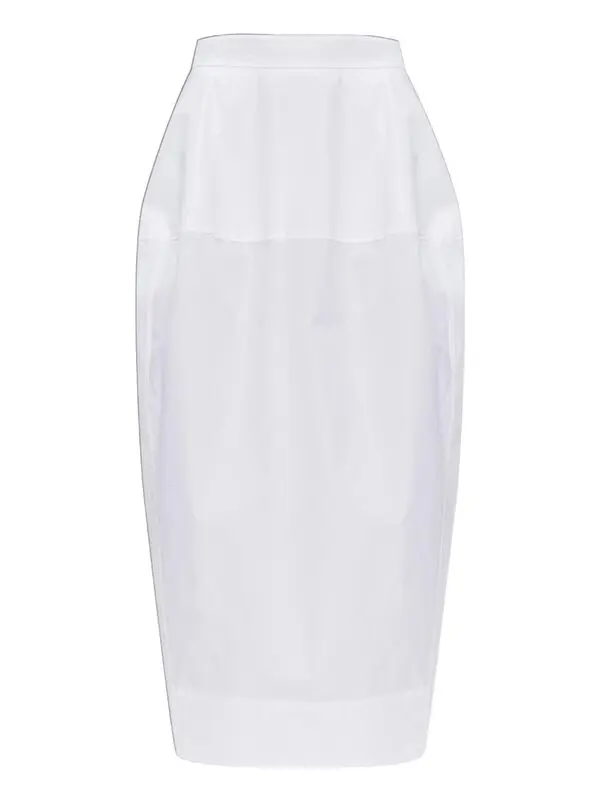 RÓHE Back-slit Midi Skirt With Pockets - White