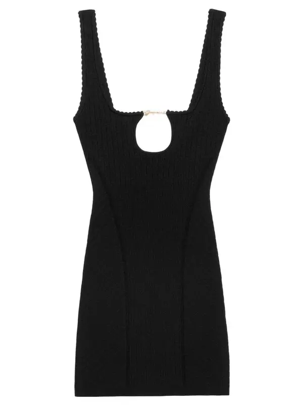 Jacquemus Sierra Mini Dress With Keyhole Neckline - Black