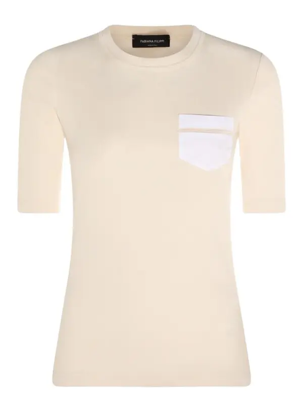 Fabiana Filippi Crewneck Short-sleeved T-shirt - Nude
