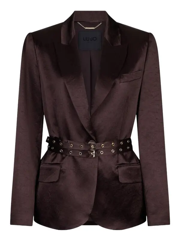 Liu Jo Belted Single-breasted Blazer - Brown