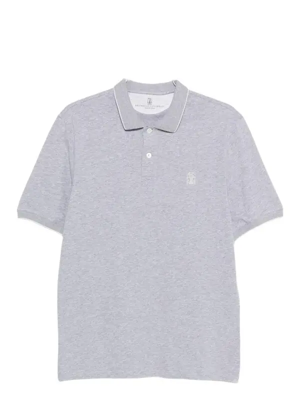 Brunello Cucinelli Logo Embroidered Short-sleeved Polo Shirt - No