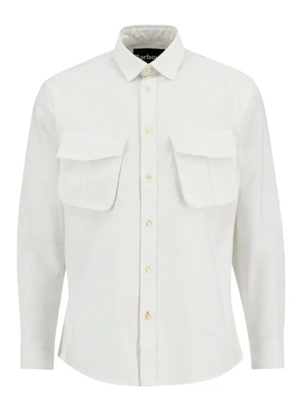Barbour Hemd Arnham Oversized Oxford Jungle - White