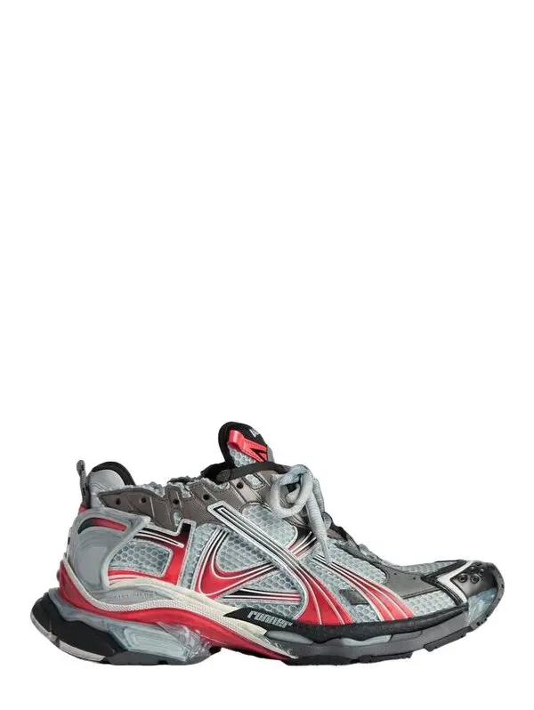 Balenciaga Runner Lace-up Sneakers - Gray/red/black