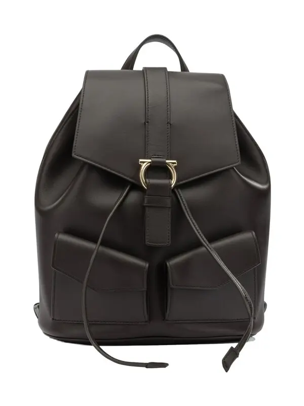FERRAGAMO Flap Backpack - Black