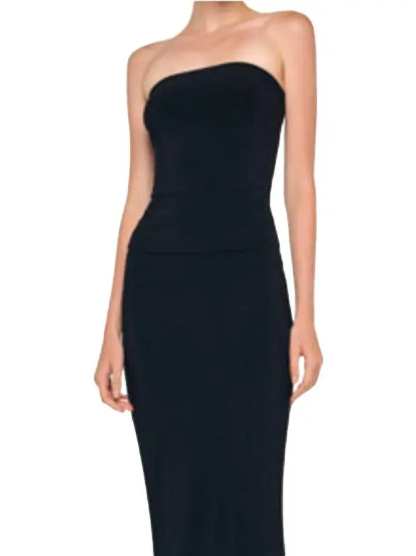 Norma Kamali Strapless Slim Fit Top - Black