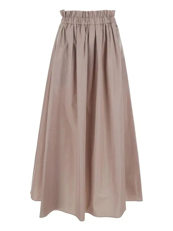 Herno A-line Midi Skirt With Elasticated Waistband - Nude