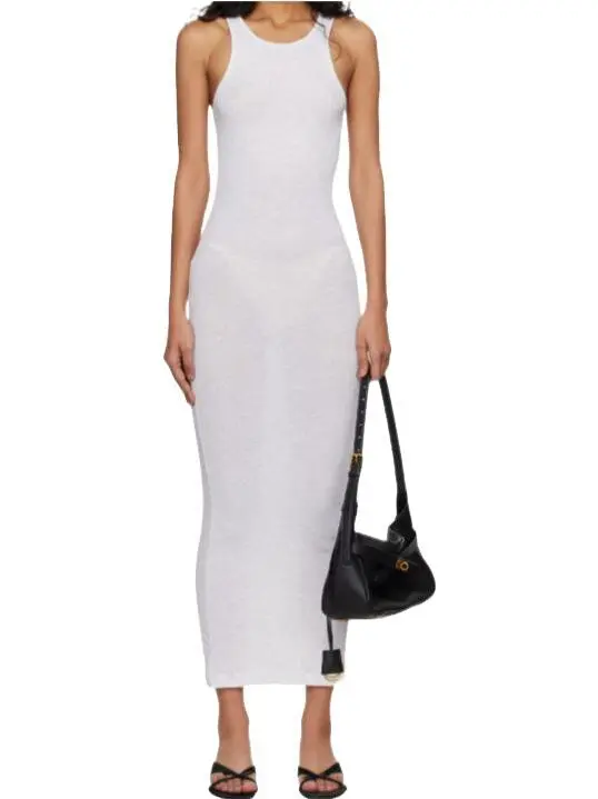 ENTIRE STUDIOS Muscle Tank Midi Dress - Heather Grey