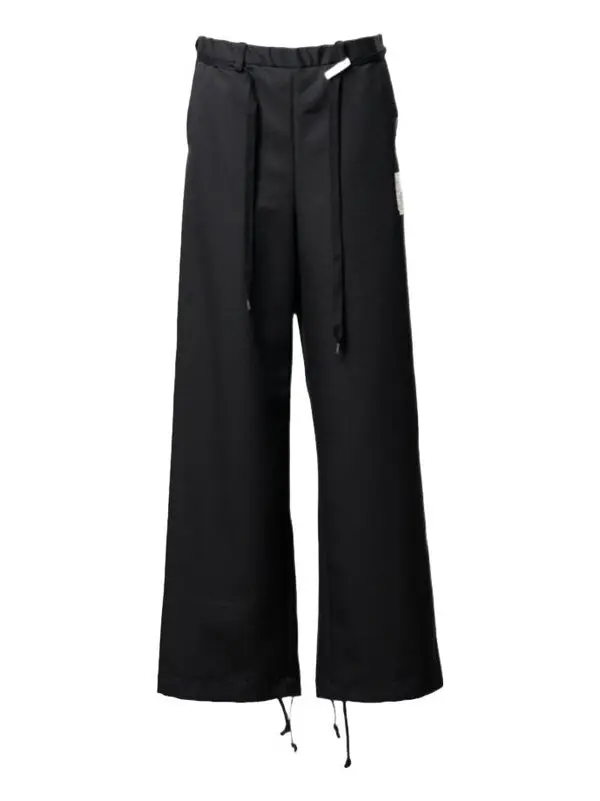 Mihara Yasuhiro Wide-leg Drawstring Trousers - Black