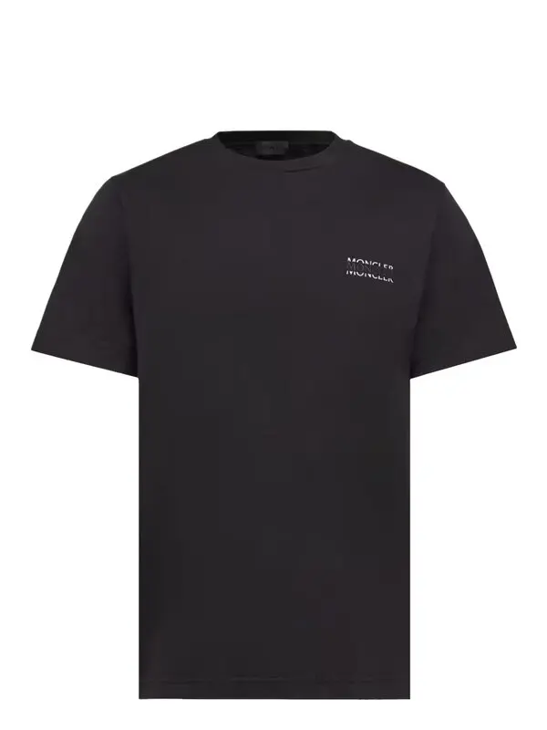 Moncler Logo Print T-shirt - Black