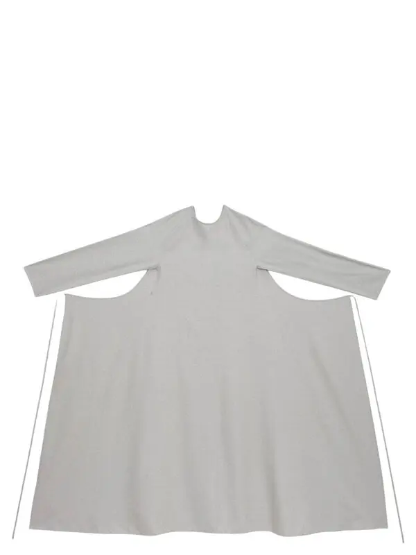 BASERANGE Long Sleeve Apron Dress - Gray