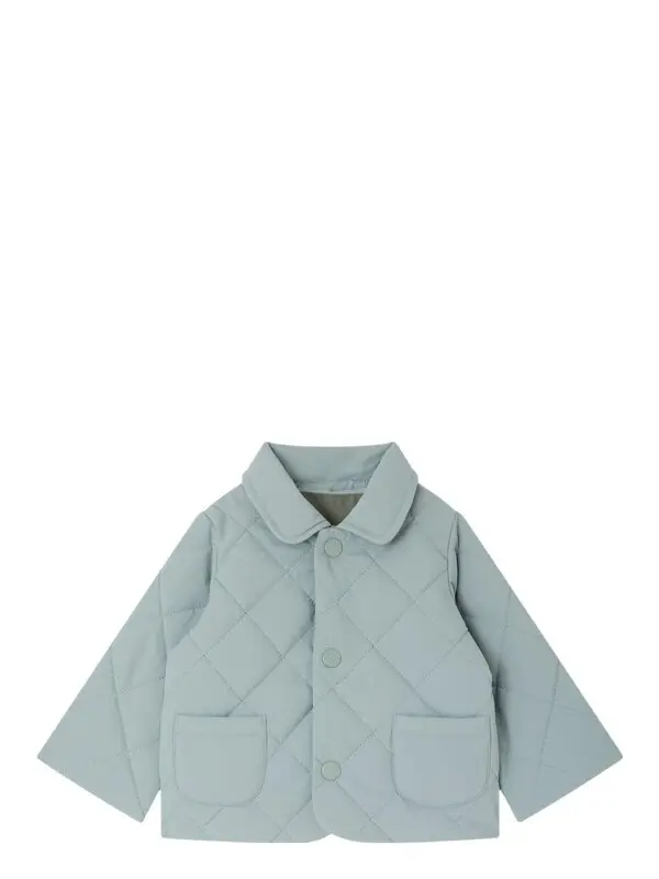 Bonpoint Quilted Button Jacket - Gray