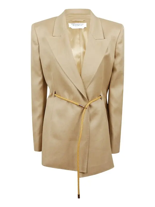 Gabriela Hearst Braided Belt Blazer - Nude