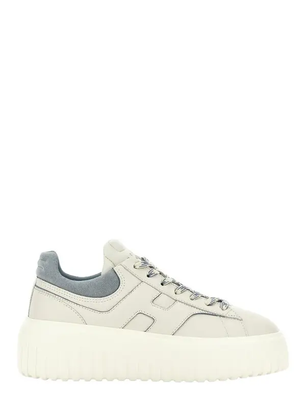 Hogan H-stripes Low-top Sneakers - Light Blue Ivory