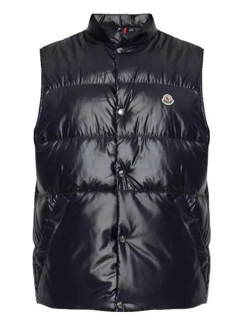 Moncler Restigo Quilted Down Vest - Navy Blue