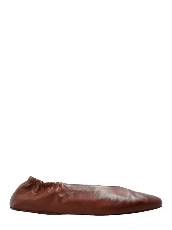 Marsèll Slip-on Flat With Ruffle Detailing - Brown