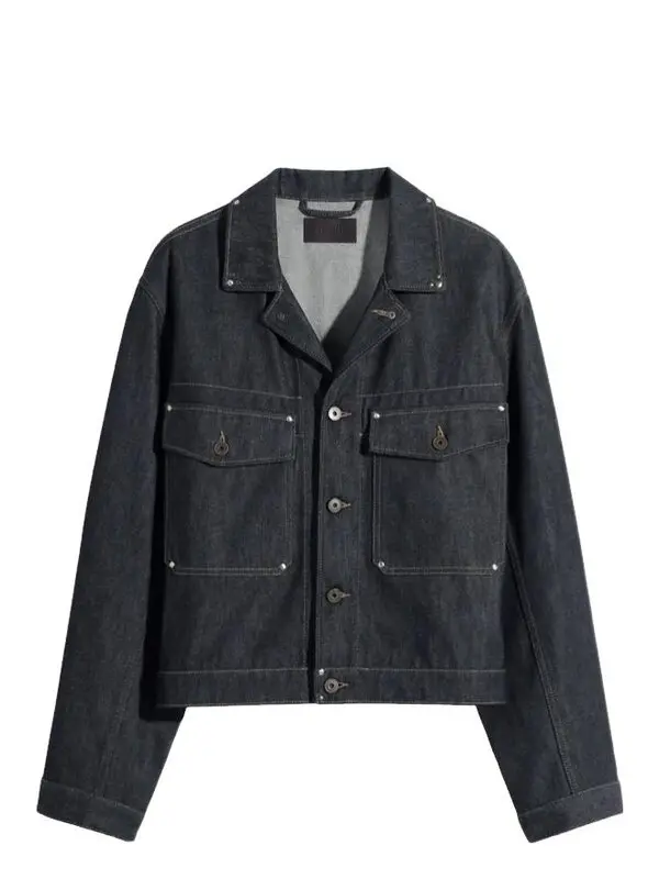 LEMAIRE Trucker Jacket In Denim - Slate