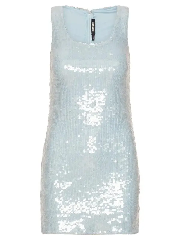 ROTATE BY BIRGER CHRISTENSEN Sequins Mini Dress - Light Blue