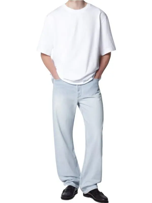 AGOLDE 90s Straight-leg Mid-rise Jeans In Denim - Light Blue