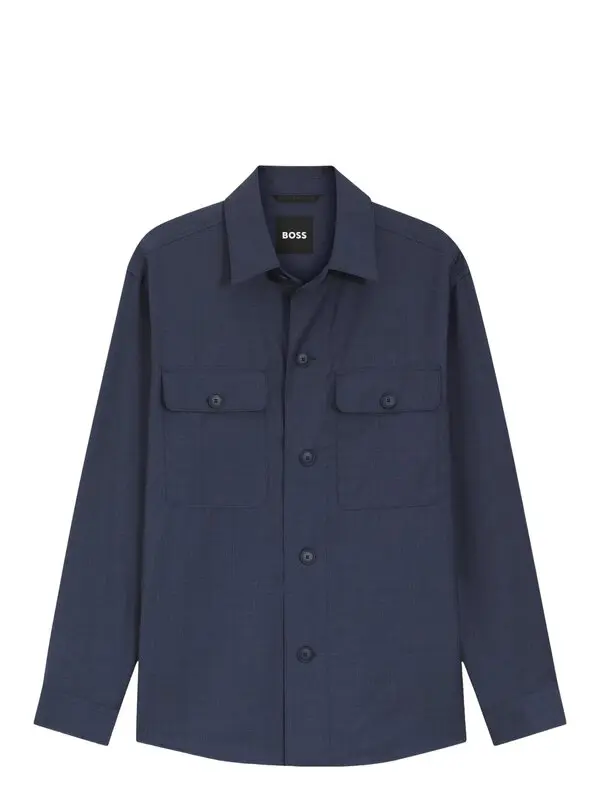 Hugo Boss P-carper Overshirt Jacket - Blue