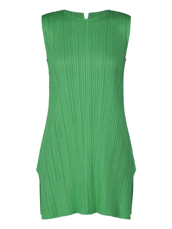 PLEATS PLEASE BY ISSEY MIYAKE Sleeveless Pleated Tunic - Grass Green