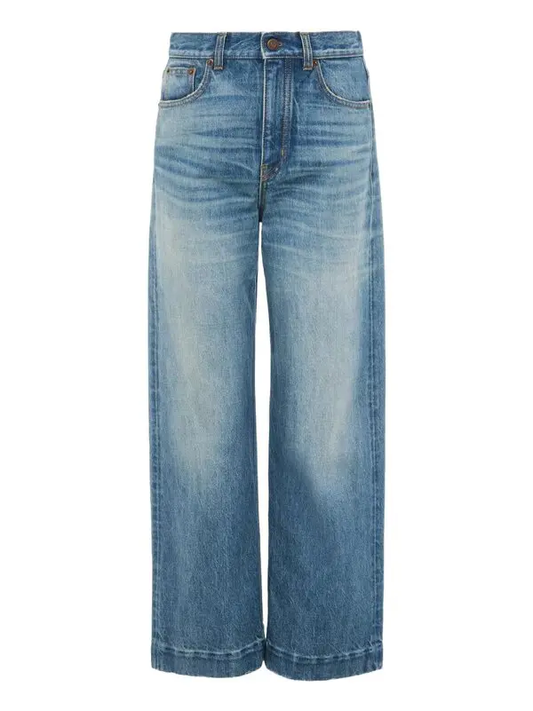 Chloé High-waisted Cropped Jeans - Dream Blue