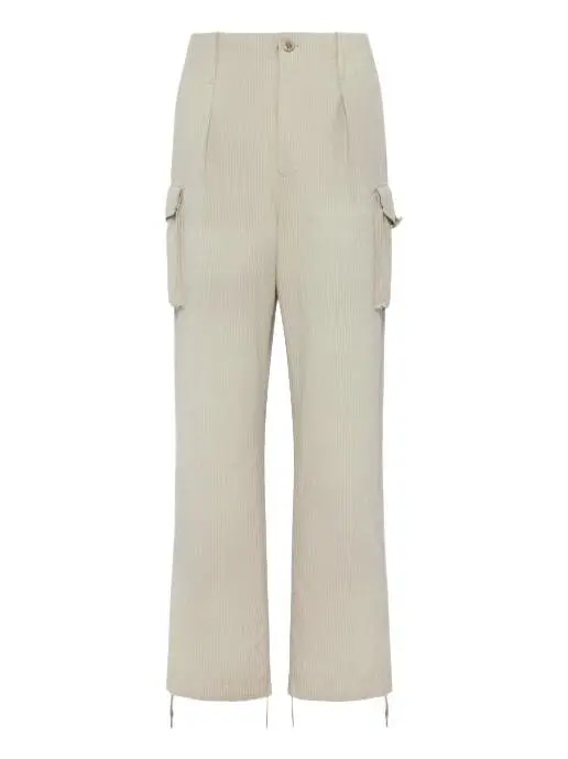 MAISON MARGIELA Wide-leg Cargo Trousers - Pink Beige
