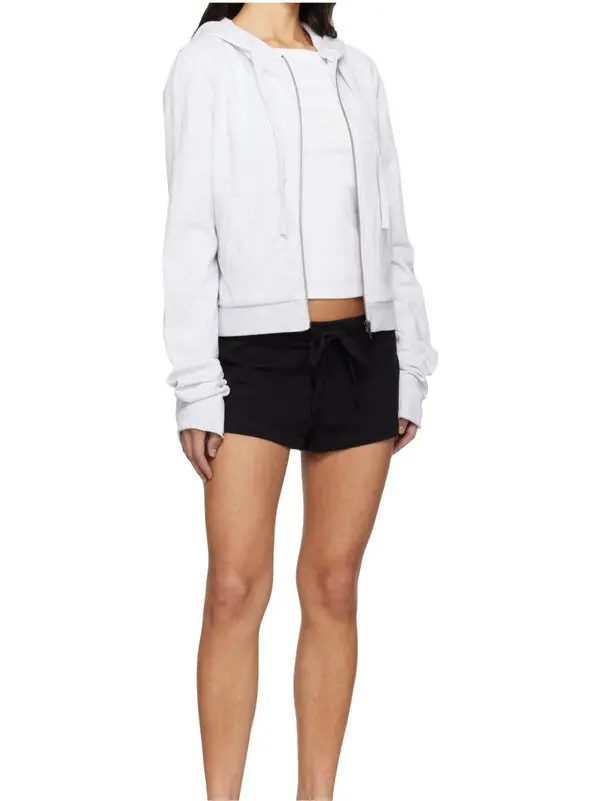 ENTIRE STUDIOS Drawstring Hooded Sweatshirt - Light Gray