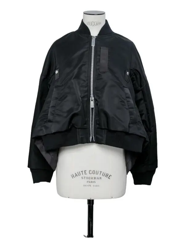 Sacai Asymmetric Bomber Jacket - Black
