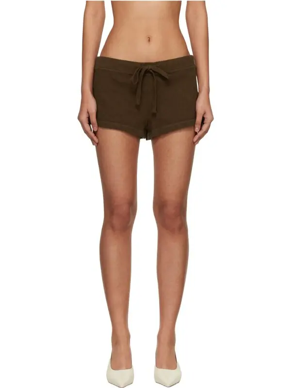 ENTIRE STUDIOS Lightweight Micro Shorts - Brown