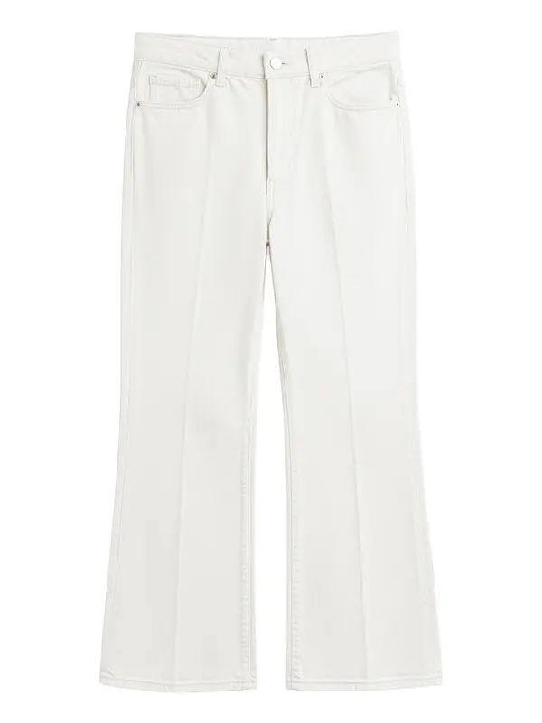 TOTEME Logo Patch Straight-leg Jeans - Off White