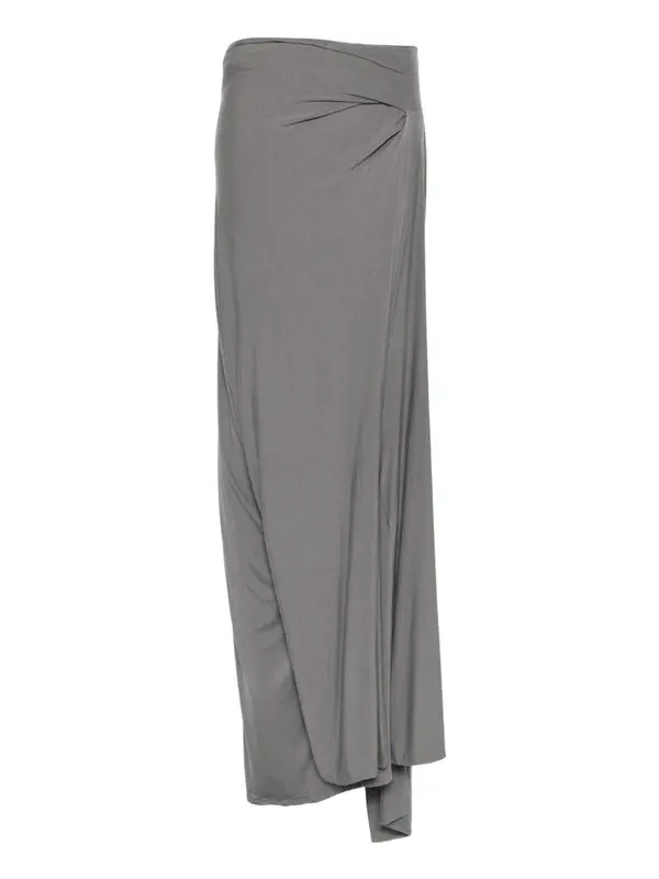 ENTIRE STUDIOS Asymmetrical Draped Maxi Skirt - Grey