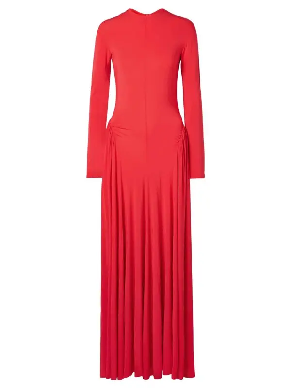 Tove Orea" Gathered Stretch-jersey Maxi Dress - Red