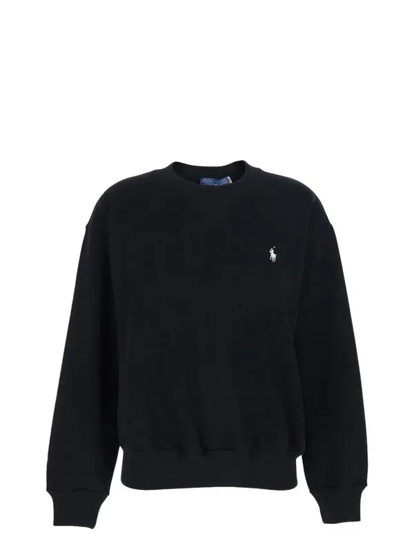 Polo Ralph Lauren Logo Crewneck Sweatshirt - Black