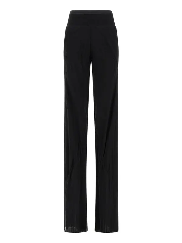 Rick Owens Bias Ribbed Palazzo Pants - Black