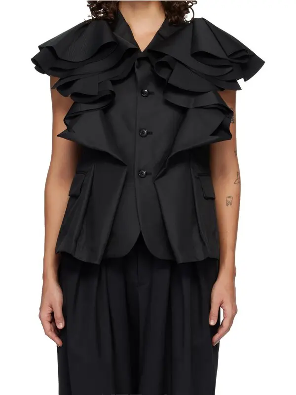 Comme Des Garçons Short Sleeved Blazer - Black