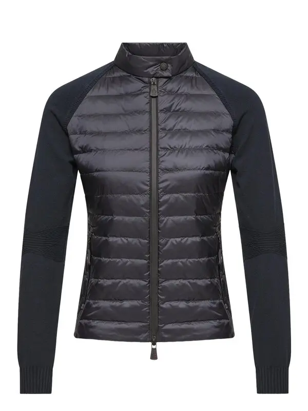 Moncler Tricot Quilted Cardigan - Navy