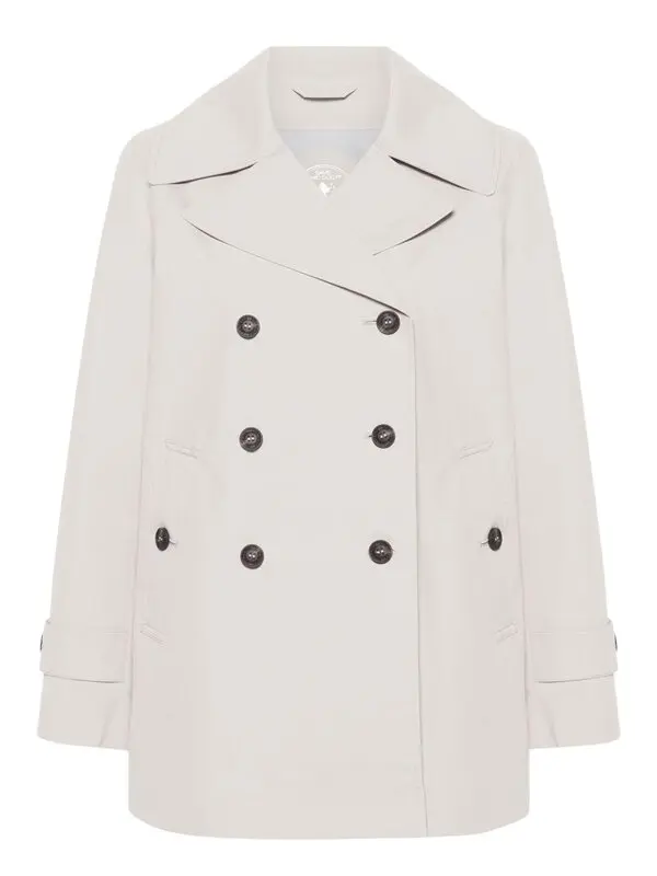 SAVE THE DUCK Double-breasted Trench Coat - White