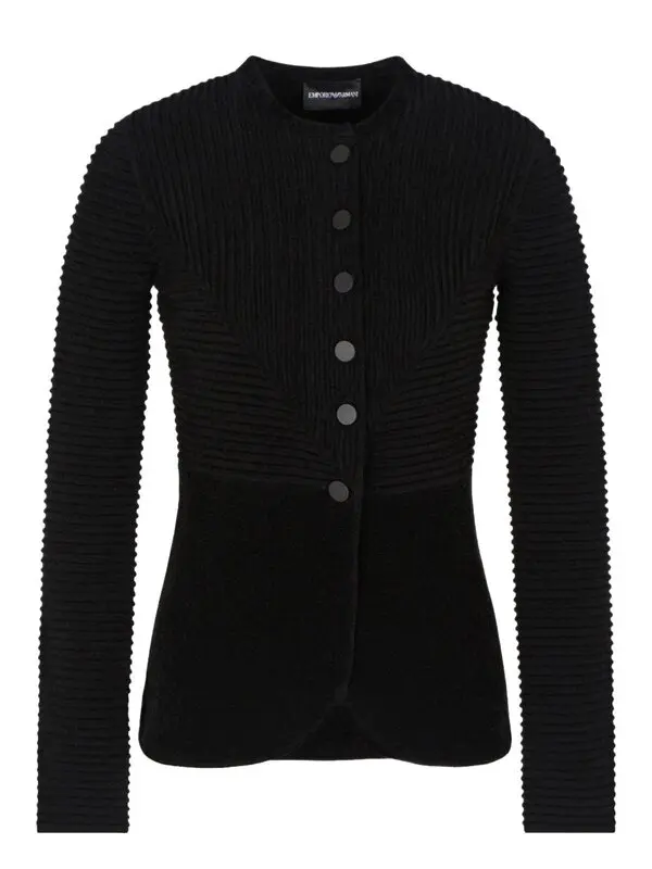 Emporio Armani Ottoman Chenille Jacket - Black