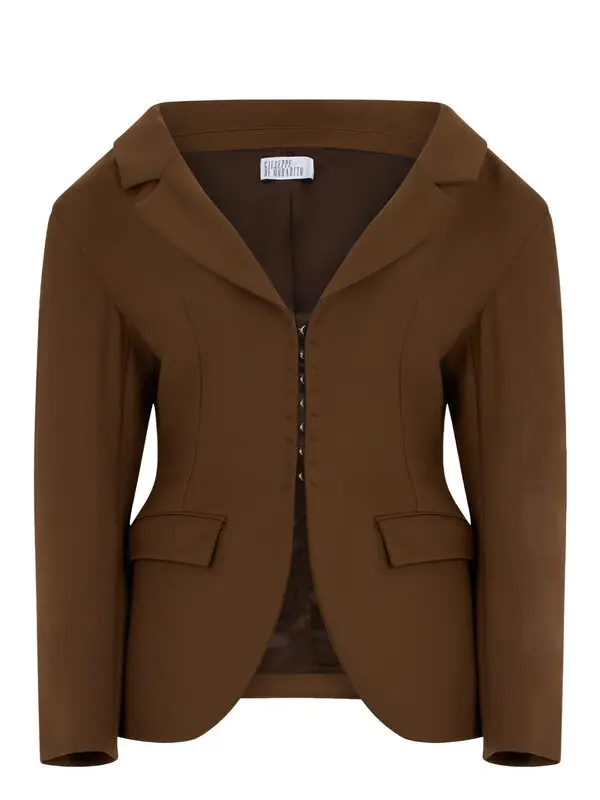 Giuseppe Di Morabito Hook-front Tailored Blazer - Warm Brown
