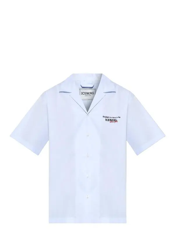 Iceberg Peanuts Bowling Shirt - Light Blue