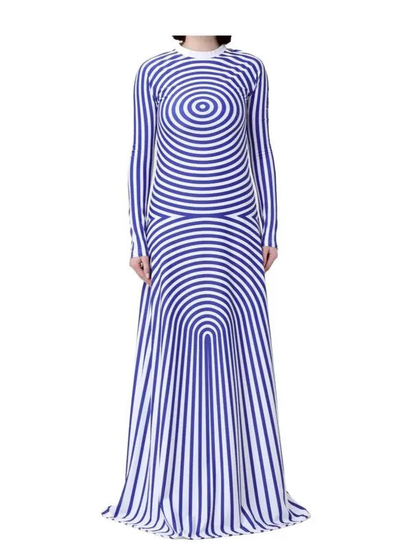 JEAN PAUL GAULTIER Maxi Dress With Geometric Print - Blue