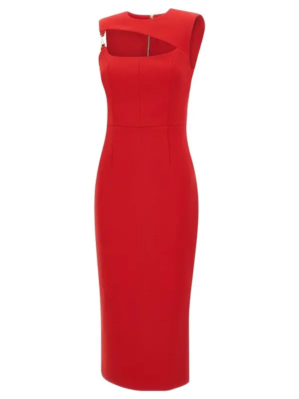 Rebecca Vallance Cameron Cut-out Midi Dress - Red
