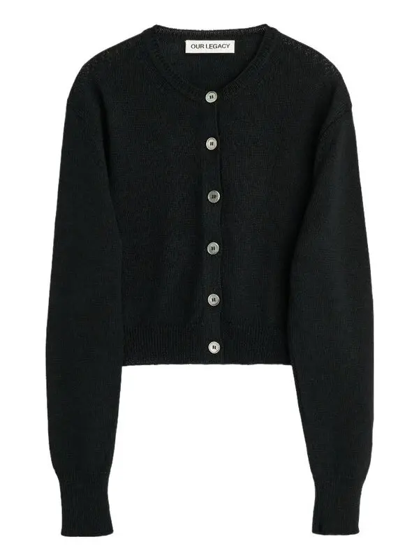 Our Legacy Micro Cropped Cardigan - Black