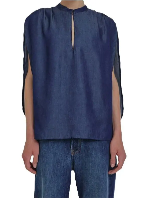DARKPARK Sleeveless Blouse - Blue
