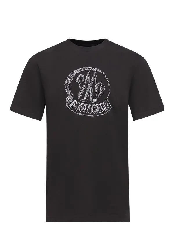 Moncler Logo Patch Crewneck T-shirt - Black