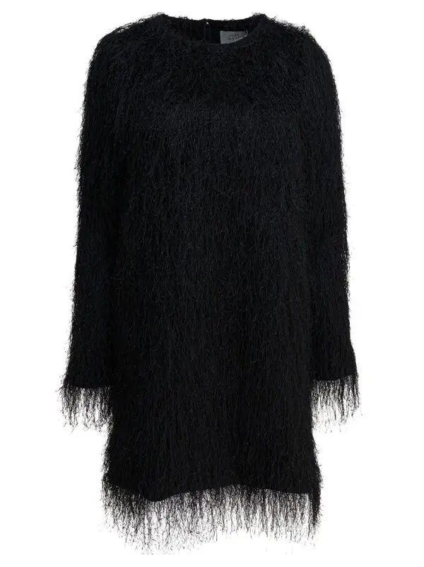 Loulou De Saison Tina Fringed Dress - Black