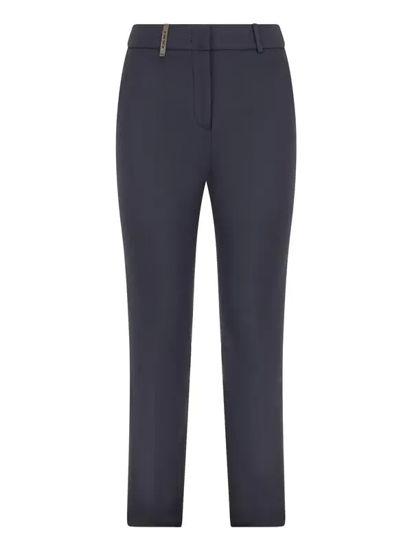 Peserico Slim Cotton Pants - Black