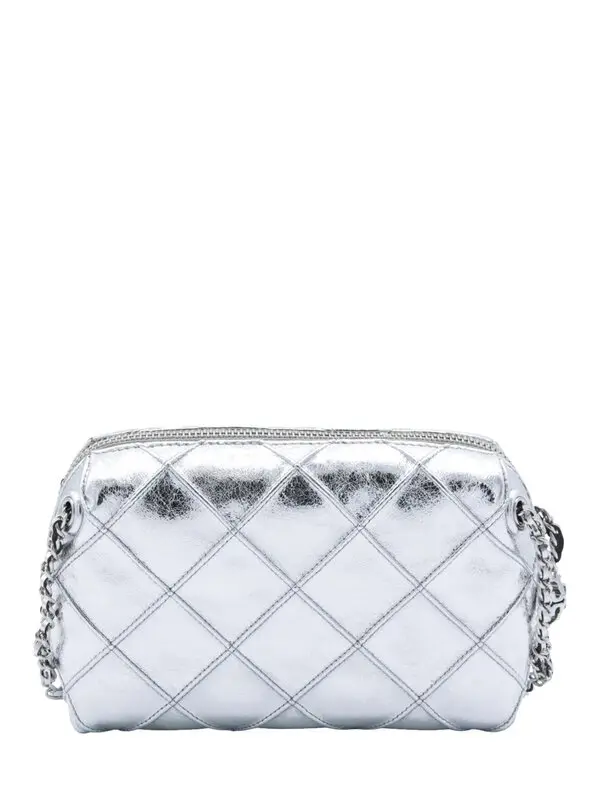Tory Burch Quilted Chain-linked Shoulder Bag - Silver
