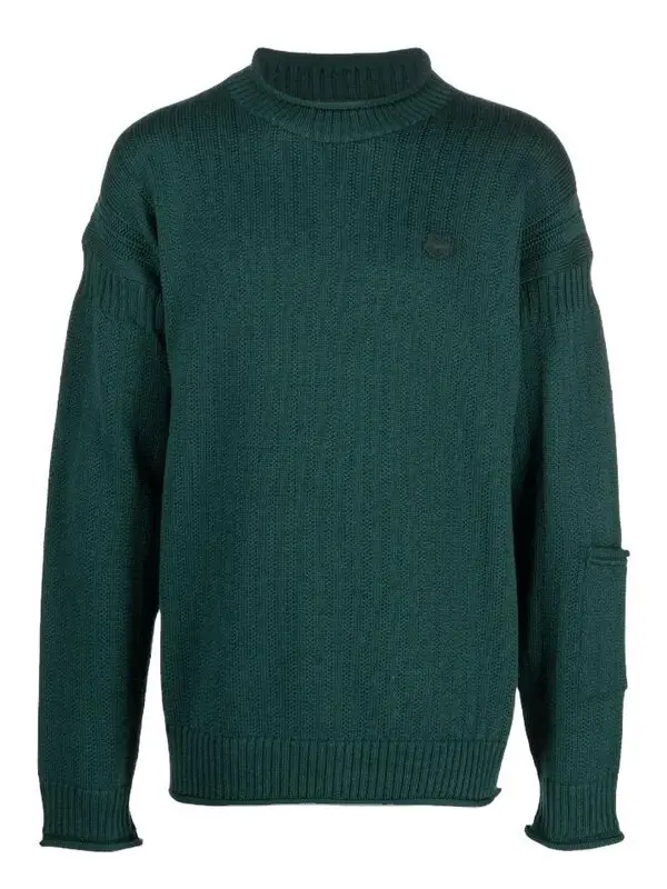 Kenzo Tiger Decal Wool-knit Jumper - Green